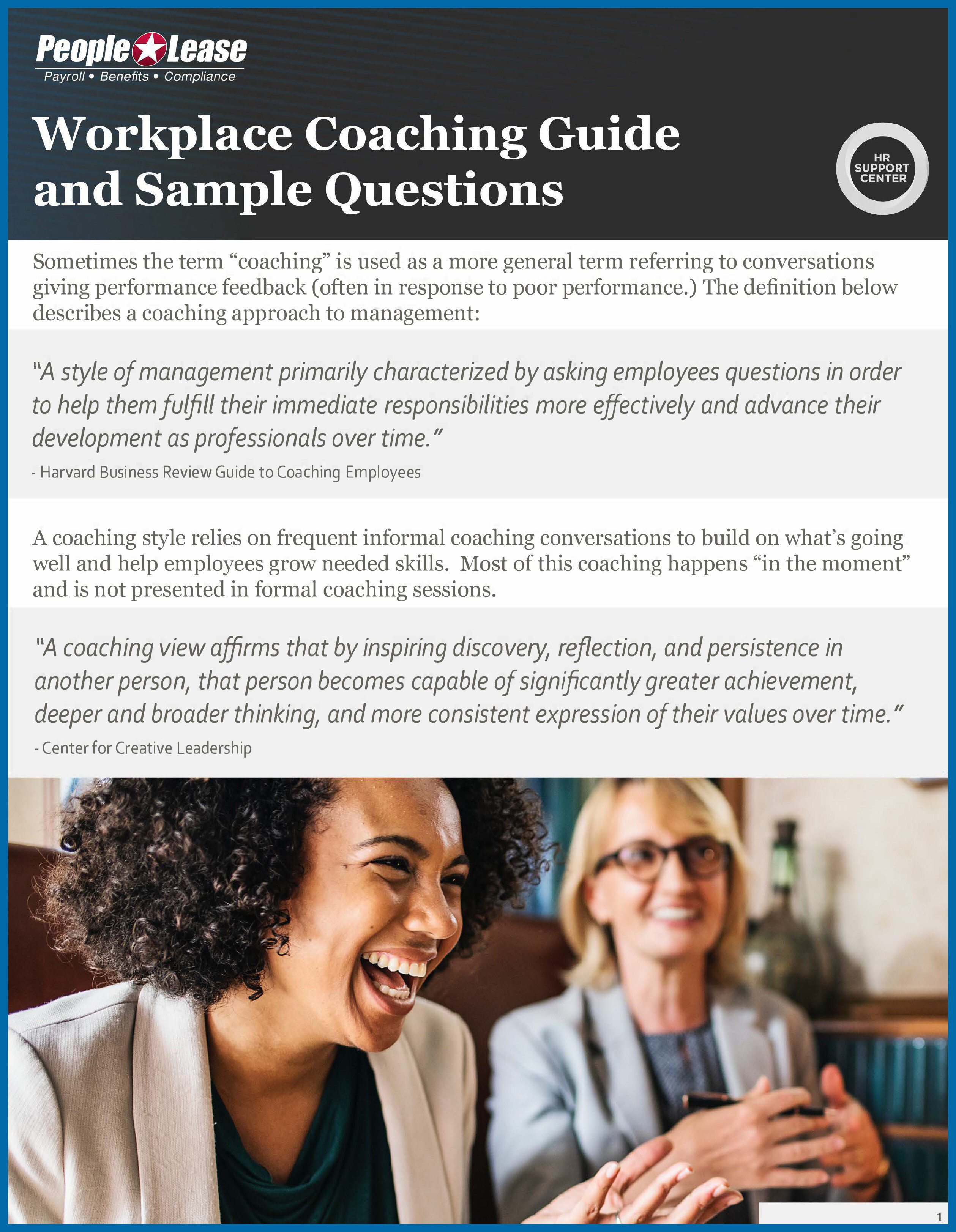 Workplace Coaching Guide | People Lease